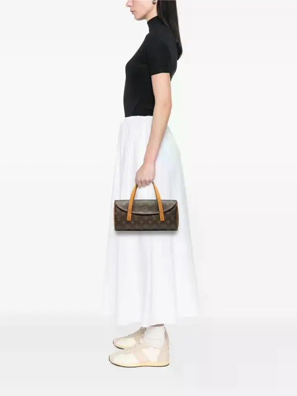 LOUIS VUITTON 2003 Monogram Sonatine Handbag - Brown