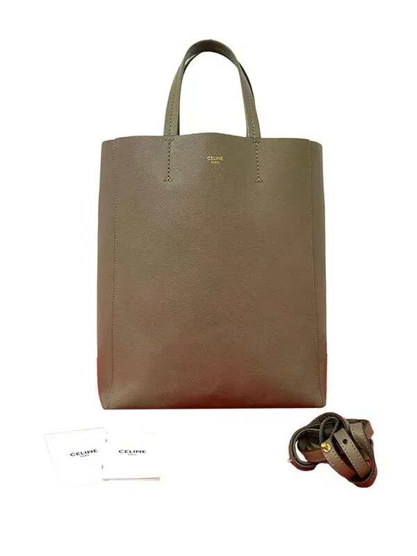 Celine 2020 Small Vertical Cabas Satchel - Brown