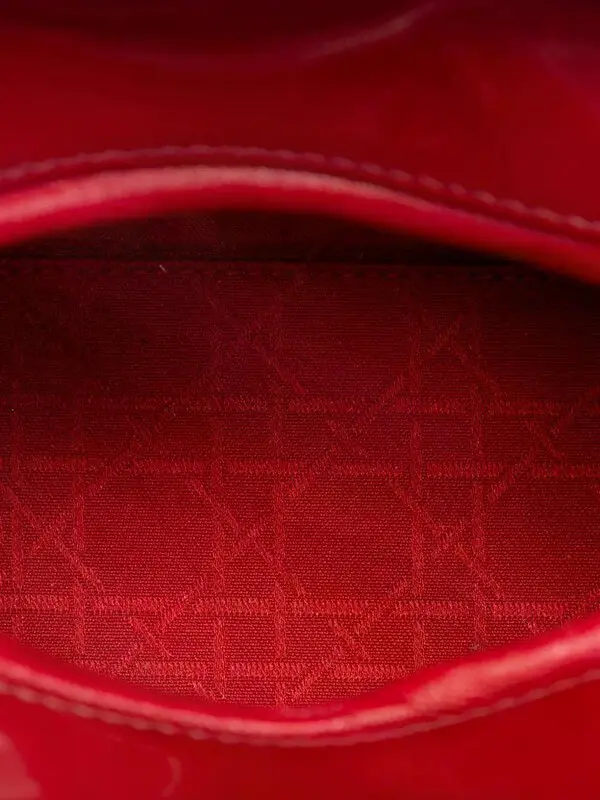 Dior 2014 Medium Patent Cannage Lady Satchel