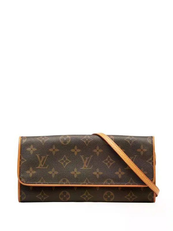 LOUIS VUITTON 2000 Monogram Pochette Twin Gm - Brown