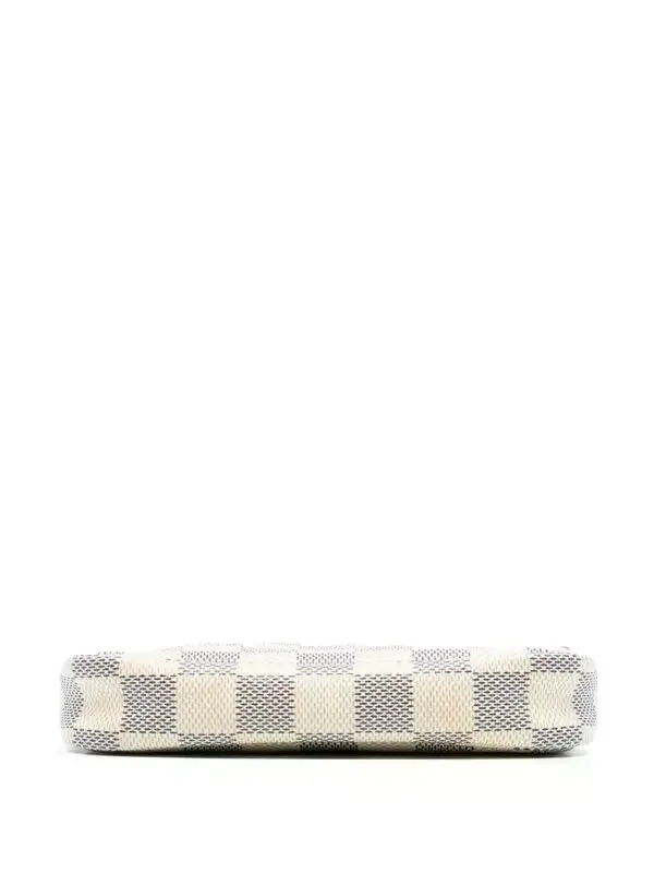 LOUIS VUITTON Damier Azur Mini Pochette Accessoires - White