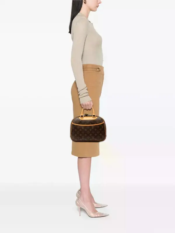 LOUIS VUITTON 2004 Monogram Trouville Handbag - Brown