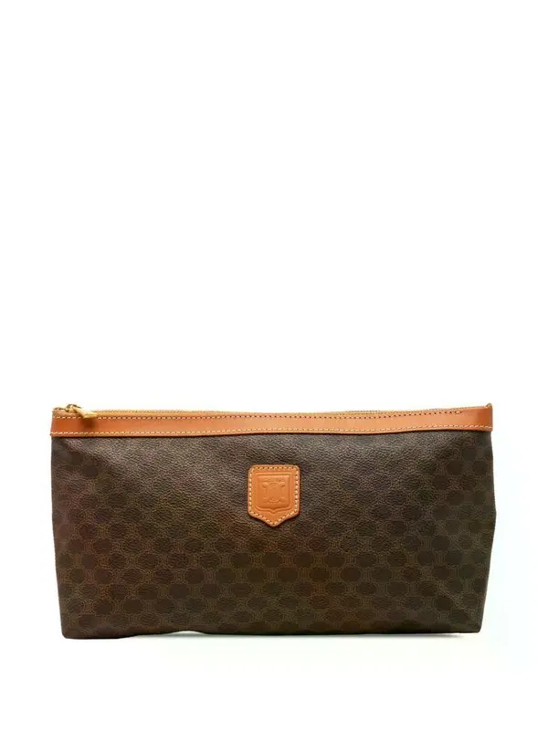Celine 2000-2025 Macadam Coated Canvas Clutch