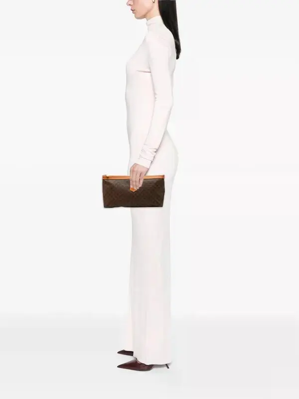 Celine 2000-2025 Macadam Coated Canvas Clutch