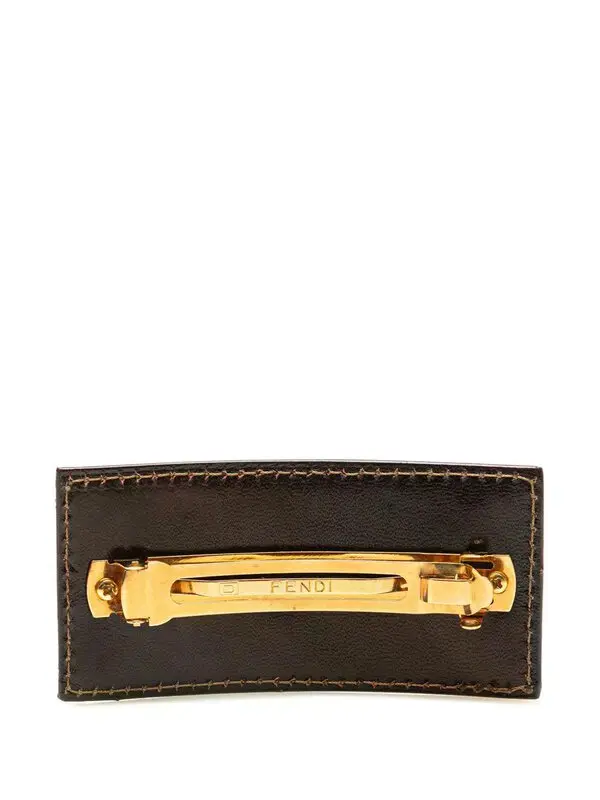Fendi Zucca Canvas Barrette Hair Clip