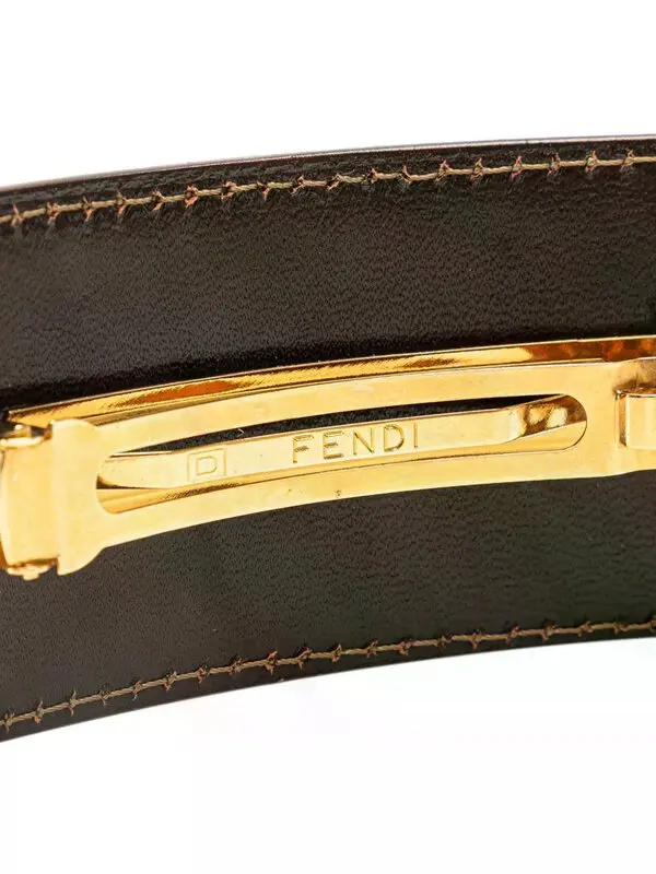 Fendi Zucca Canvas Barrette Hair Clip