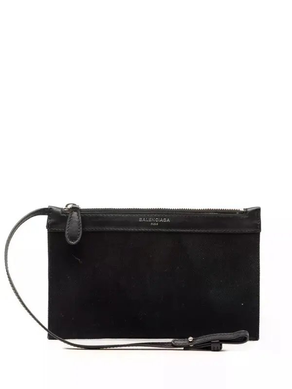 Balenciaga Canvas Navy Cabas Pouch