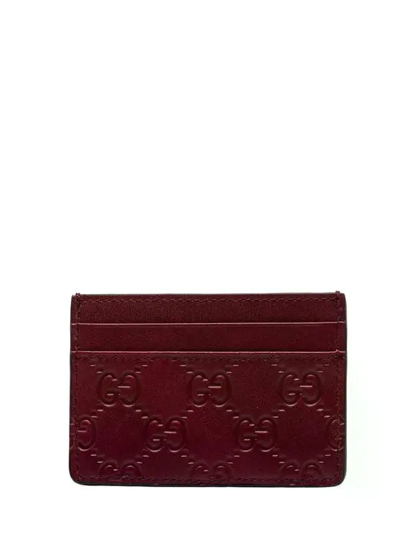 Gucci 2000-2015 Guccissima Card Holder - Red