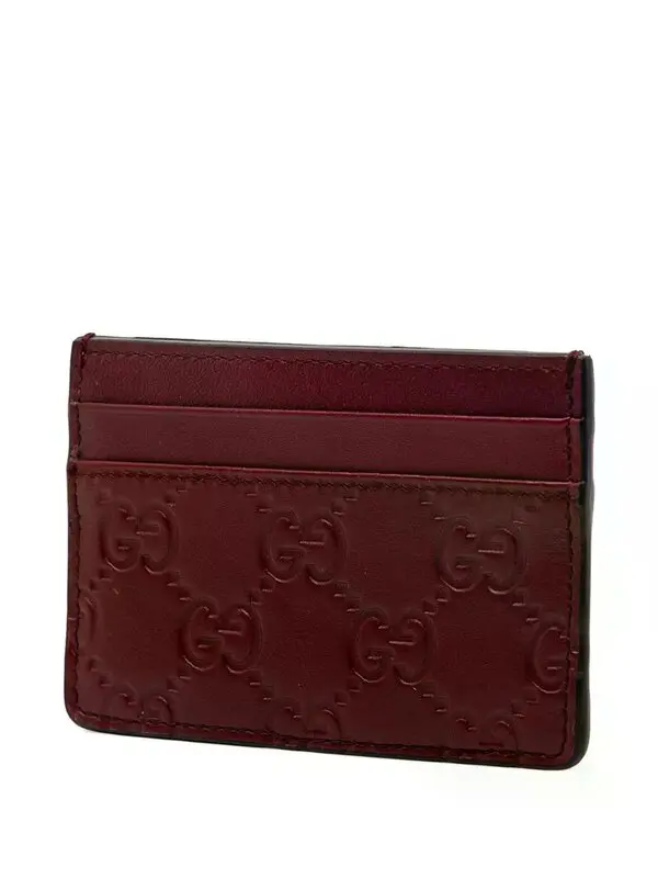 Gucci 2000-2015 Guccissima Card Holder - Red