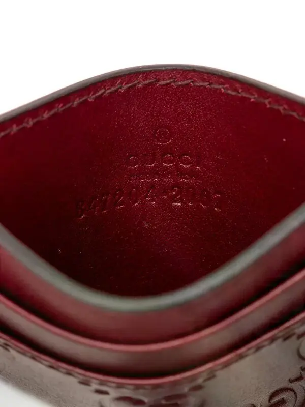 Gucci 2000-2015 Guccissima Card Holder - Red