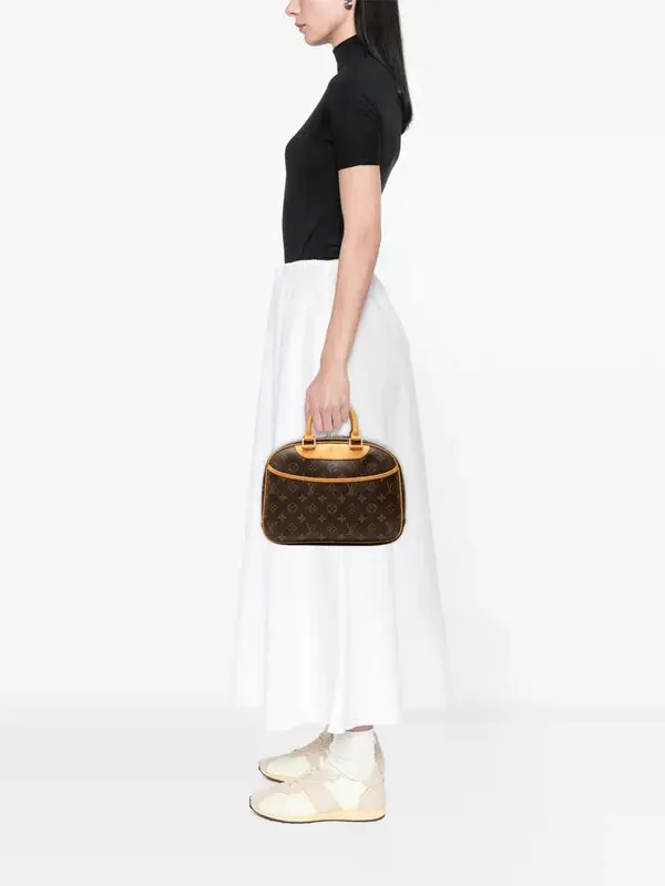 LOUIS VUITTON 2005 Monogram Trouville Handbag - Brown