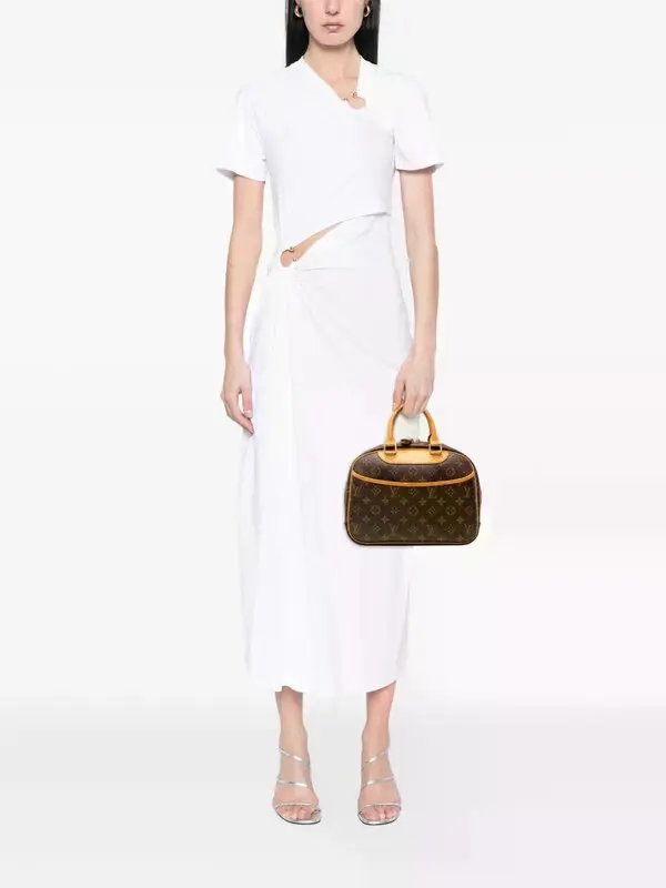 LOUIS VUITTON 2004 Monogram Trouville Handbag - Brown