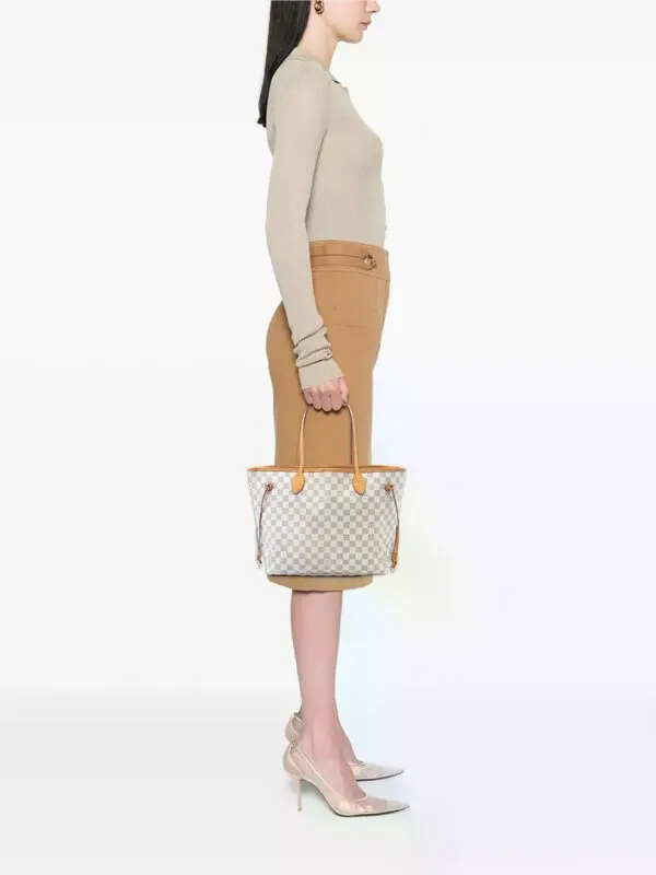 LOUIS VUITTON Damier Azur Neverfull Mm Tote Bag