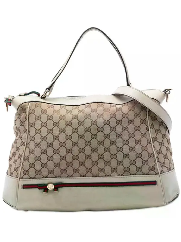 Gucci Gg Canvas Web Mayfair Satchel