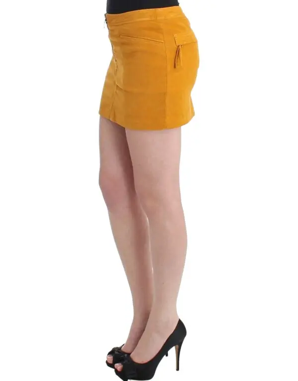 Costume National Corduroy Mini Skirt - Yellow