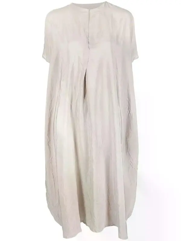 DANIELA GREGIS Silk Midi Shirt Dress