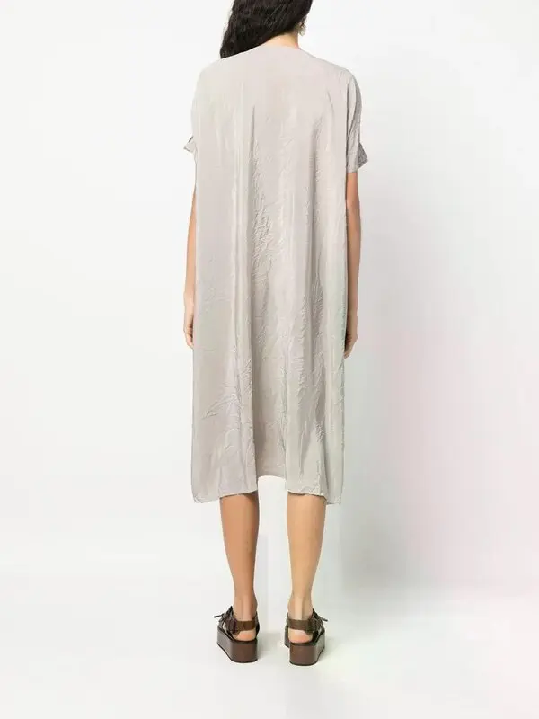 DANIELA GREGIS Silk Midi Shirt Dress