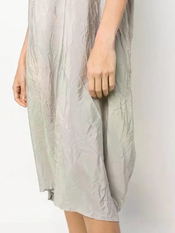 DANIELA GREGIS Silk Midi Shirt Dress