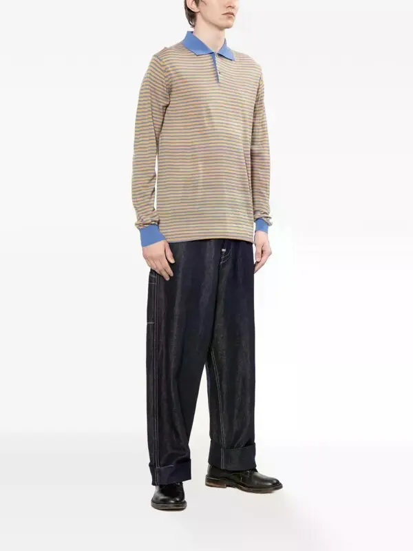 Junya Watanabe Striped Polo Shirt
