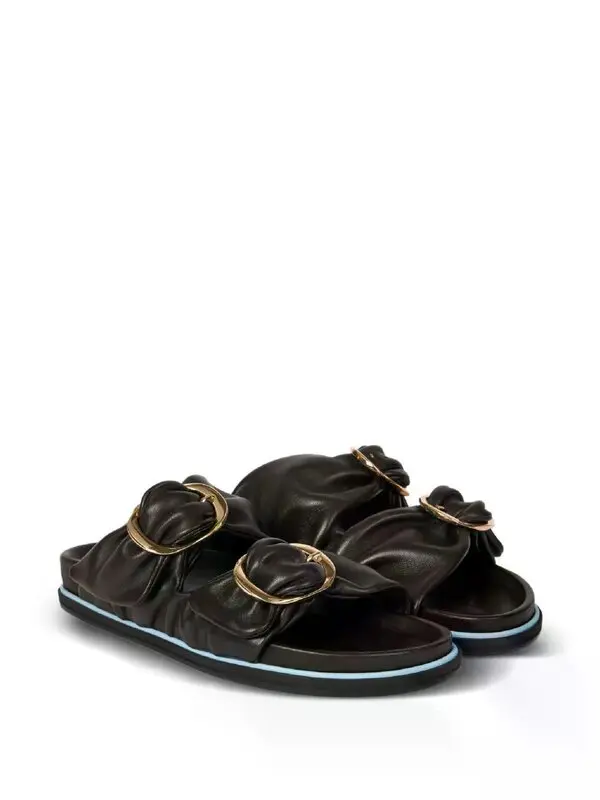 Paul Smith Camolin Gathered Sandals - Brown