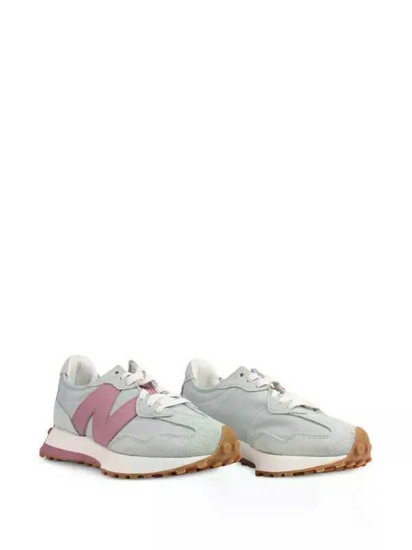 NEW BALANCE 327 Suede Panelled Sneakers - Blue