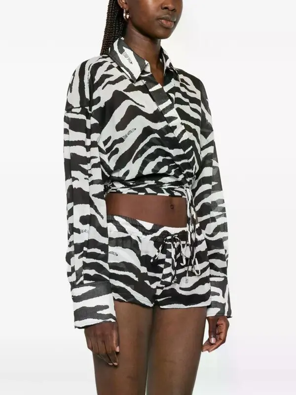 Attico Zebra-pattern Blouse
