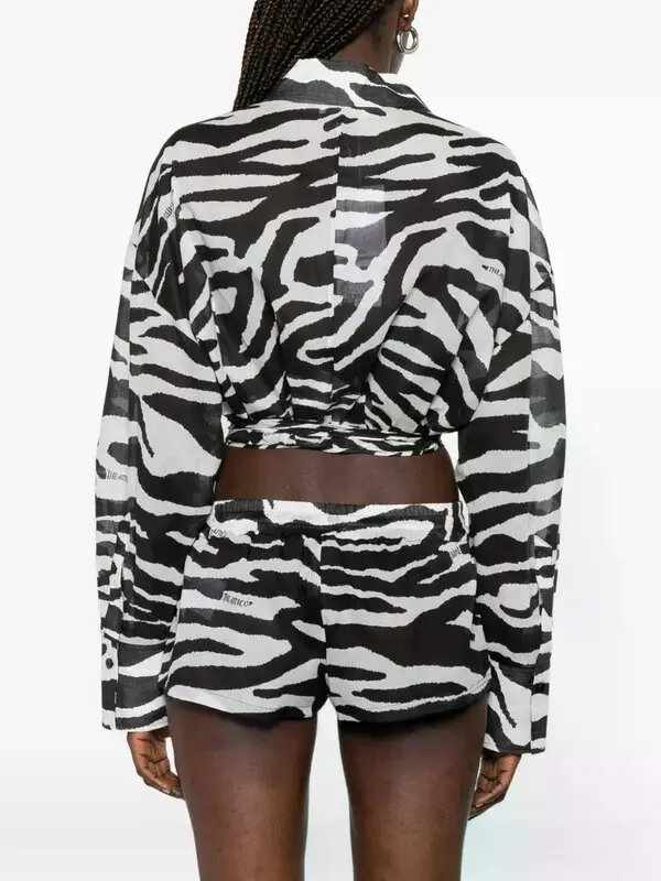 Attico Zebra-pattern Blouse