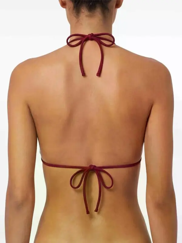 MC2 SAINT BARTH Plate Logo-detail Triangle Bikini Top