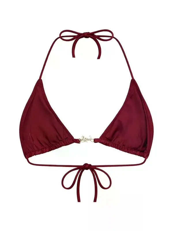 MC2 SAINT BARTH Plate Logo-detail Triangle Bikini Top