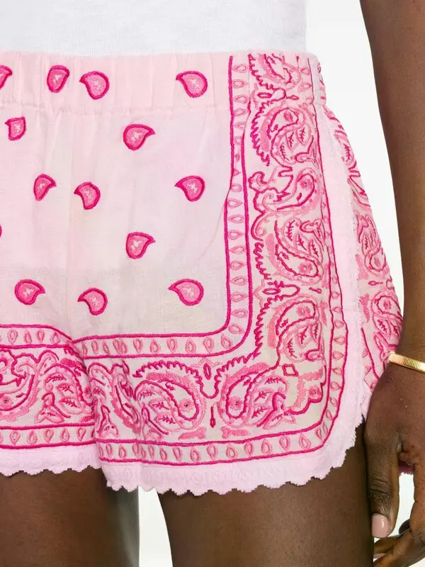 ORSINA Bandana-print Mini Shorts