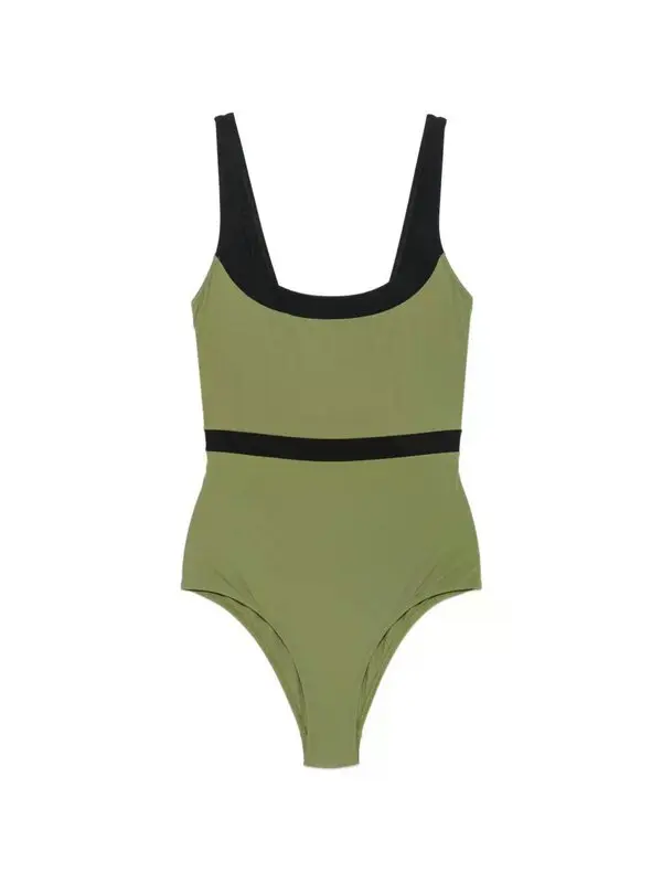LAURA URBINATI Color-block One-piece Swimsuit - Green
