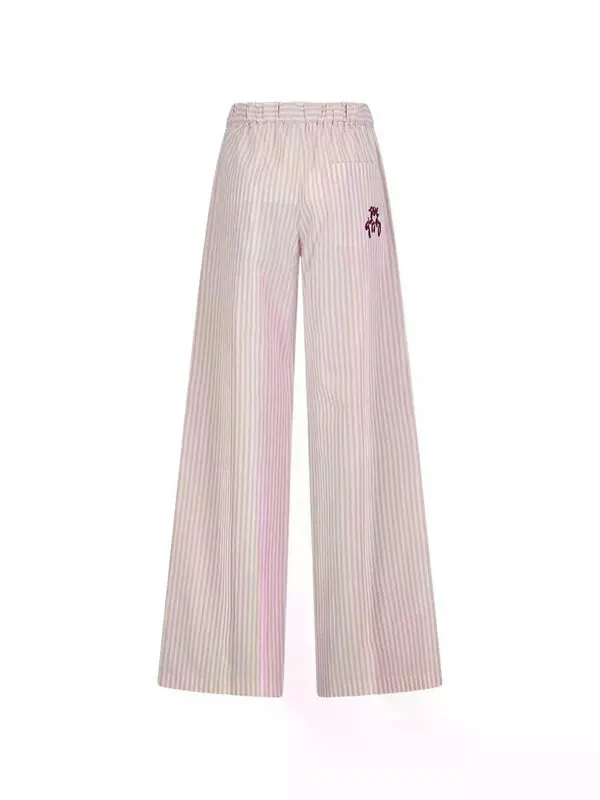 Attico Striped Drawstring Trousers - Pink