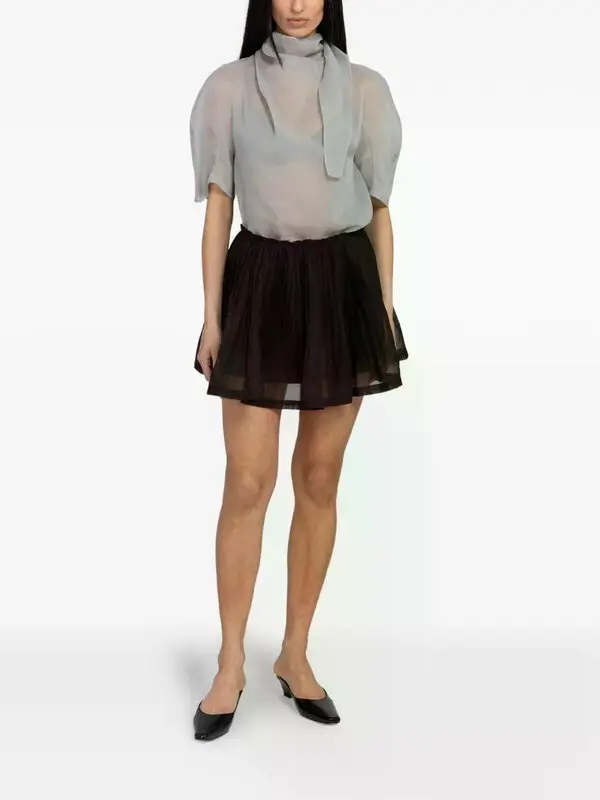 AMOMENTO Pleated Mini Skirt
