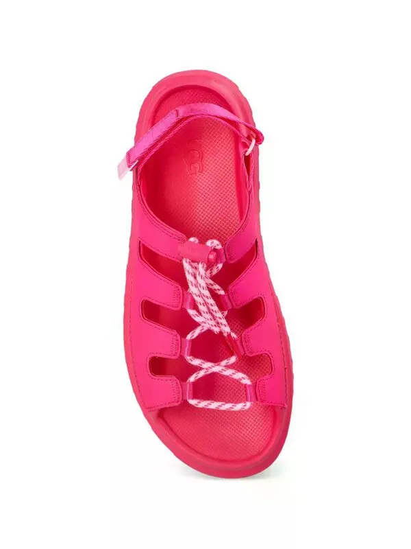 UGG Goldenglow Lace-up Platform Mules - Pink