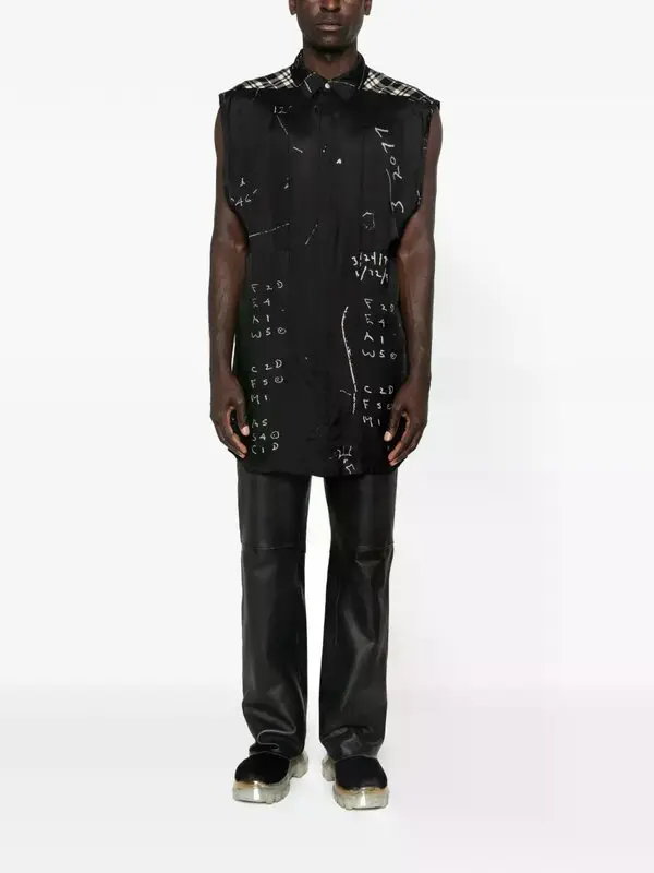 Rick Owens Sleeveless Plaid Shirt