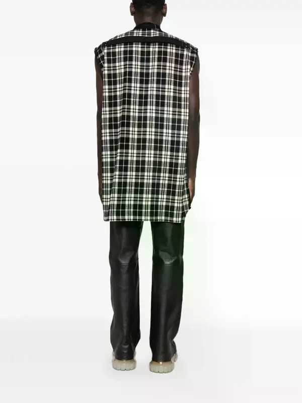 Rick Owens Sleeveless Plaid Shirt