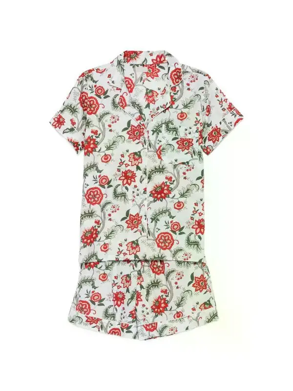 ELLEBLEU Floral-print Shorts Set - White