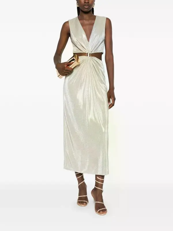 RAME Cut-out Ruched Midi Dress