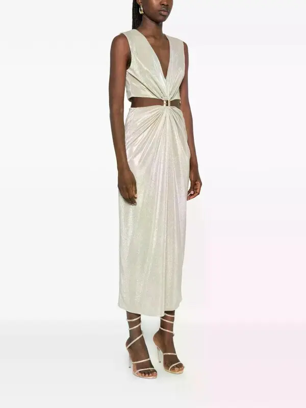 RAME Cut-out Ruched Midi Dress