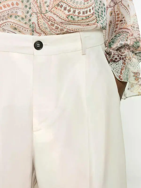 SOLOTRE Pleated Straight-leg Trousers