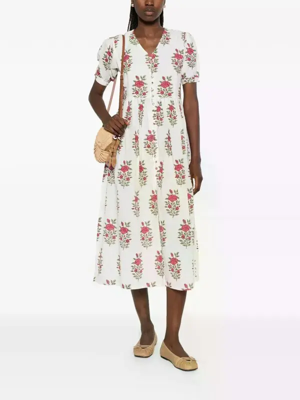 ELLEBLEU Gemma Floral Print Short Sleeve Dress