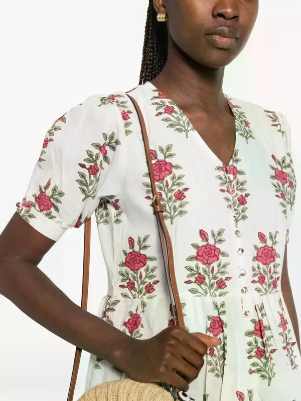 ELLEBLEU Gemma Floral Print Short Sleeve Dress