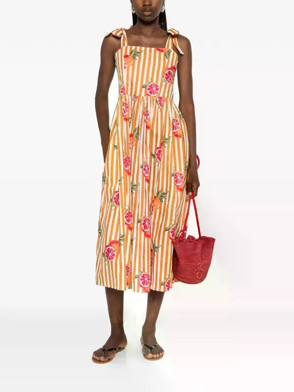 ELLEBLEU Olivia Striped Midi Dress