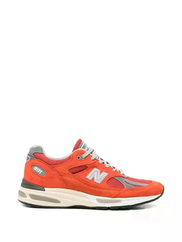 NEW BALANCE 991 Panelled Sneakers - Orange