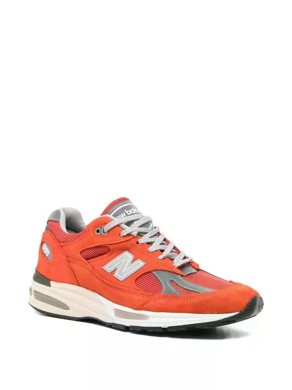 NEW BALANCE 991 Panelled Sneakers - Orange