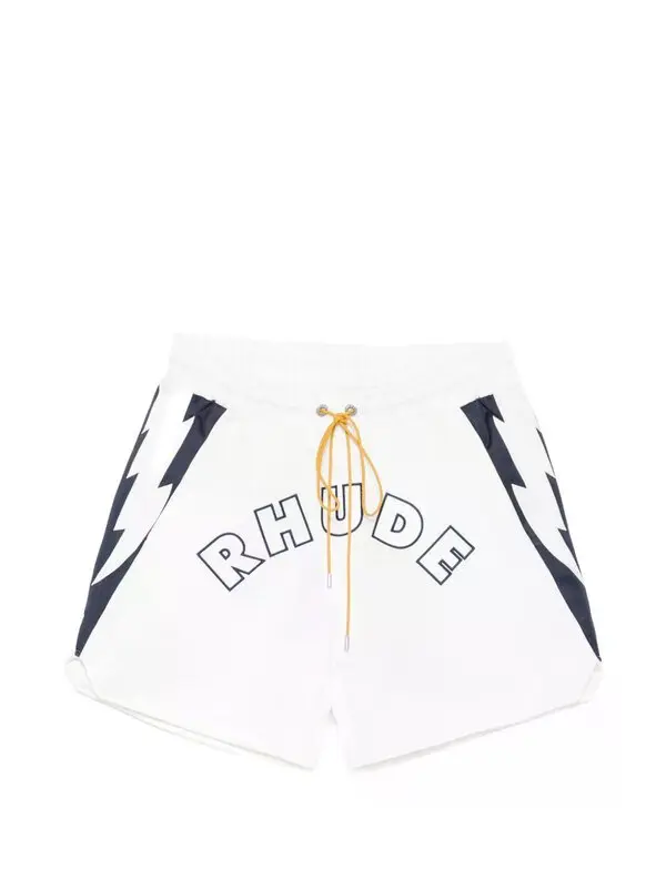 Rhude Logo-print Drawstring Shorts - White