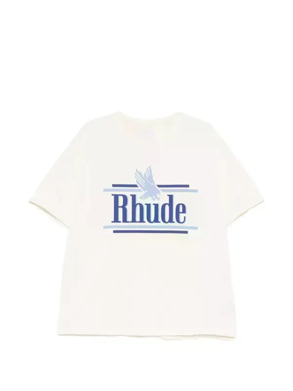 Rhude Crew Neck T-shirts - Neutrals
