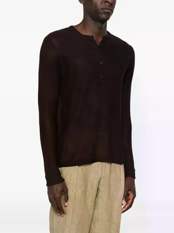 TATTICA Button-fastening Long-sleeve Sweater