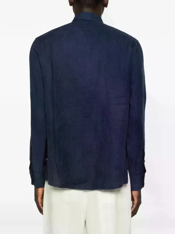 Zegna Button-up Chest-pocket Polo Shirt - Blue