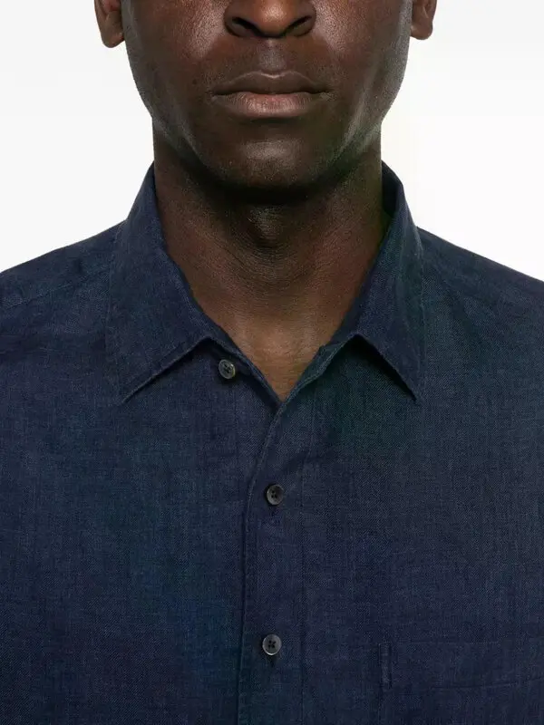 Zegna Button-up Chest-pocket Polo Shirt - Blue